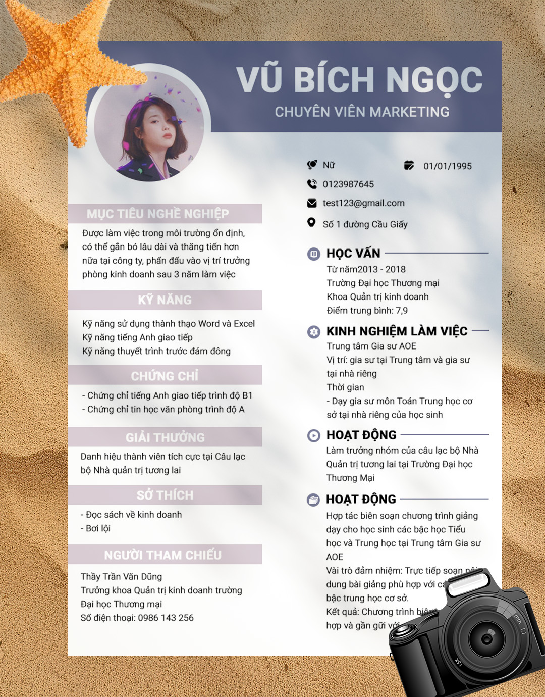 Mẫu CV Sinh Viên Mới Ra Trường Đạt Chuẩn Chuyên Nghiệp